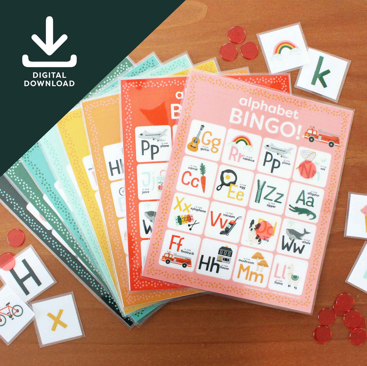 Alphabet Bingo, ABC Learning, Letter Learning Game for Kids, Preschool ...