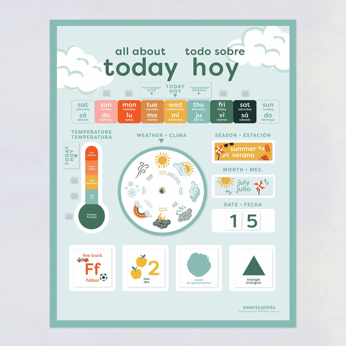 English/Spanish Daily Morning Board, Bilingual Preschool Circle Time B ...