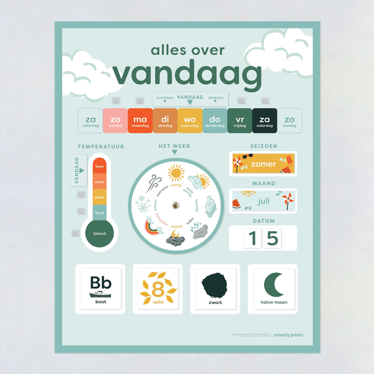 Dutch Daily Morning Board, Nederlands Preschool Circle Time Board, Fle ...
